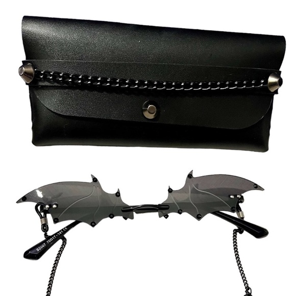 Dark Heaven | Accessories | Black Bat Wings Shape Gothic Sunglasses Bat ...